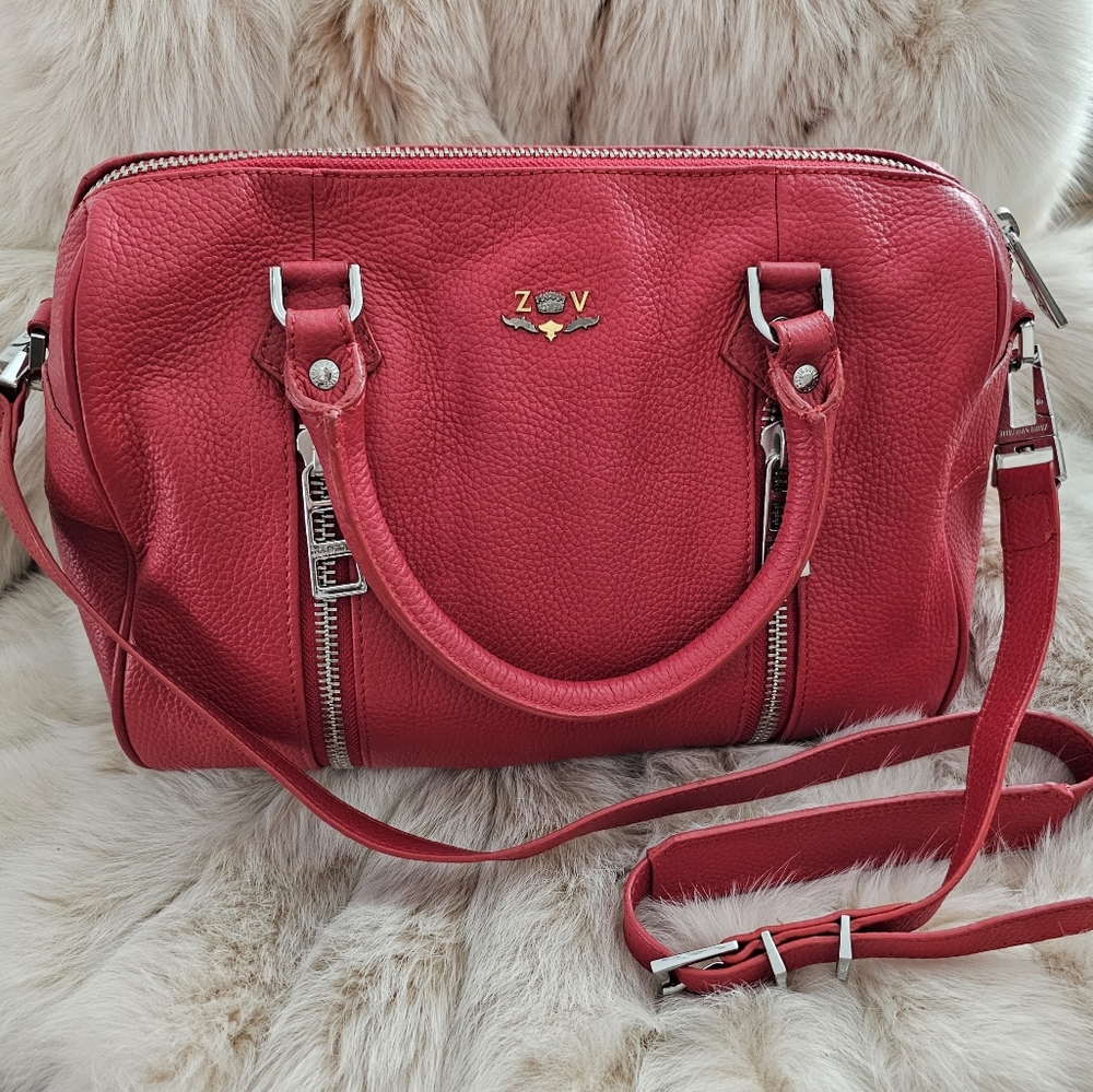 Zadig & Voltaire Sunny Medium Red Bowling Hand & Shou… - Gem